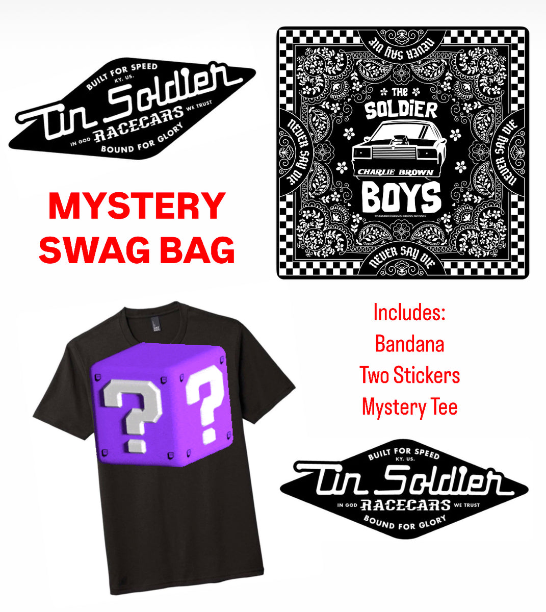 Mystery Swag Bag – Tin Soldier Racecars